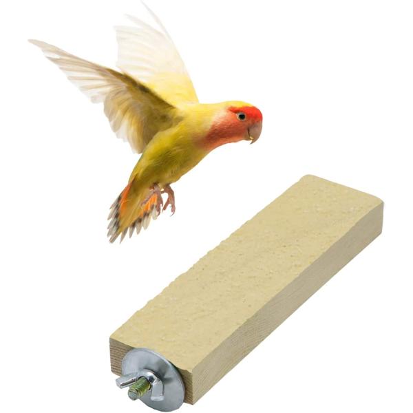 商品名Bird Parrot Perch Stand Platform Natural Wooden Coarse Sand Grinding Claw Stand Suitable for Parrot Parakeet Cockatie...