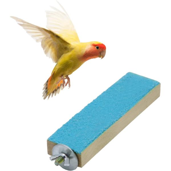 商品名Bird Parrot Perch Stand Platform Natural Wooden Coarse Sand Grinding Claw Stand Suitable for Parrot Parakeet Cockatie...