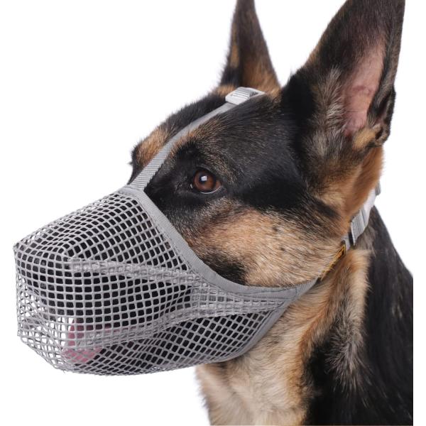 商品名Dog Muzzle, Soft Mesh Covered Muzzles for Small Medium Large Dogs, Poisoned Bait Protection Muzzle with Adjustable St...