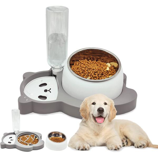 商品名kathson Automatic Double Cat Bowl, Elevated Cat Bowls Dog Water Dispenser Bottle Puppy Food and Water Bowl Set Dog Bo...