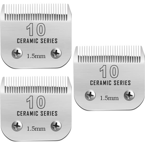 商品名AIJALY 3 Pack Detachable Pet Dog Grooming Clipper Blades，10 Blade 1/16-Inch Replacement Blades Compatible with Andis/...