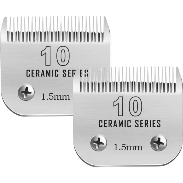 商品名AIJALY 2 Pack Detachable Pet Dog Grooming Clipper Blades，10 Blade 1/16-Inch Replacement Blades Compatible with Andis/...