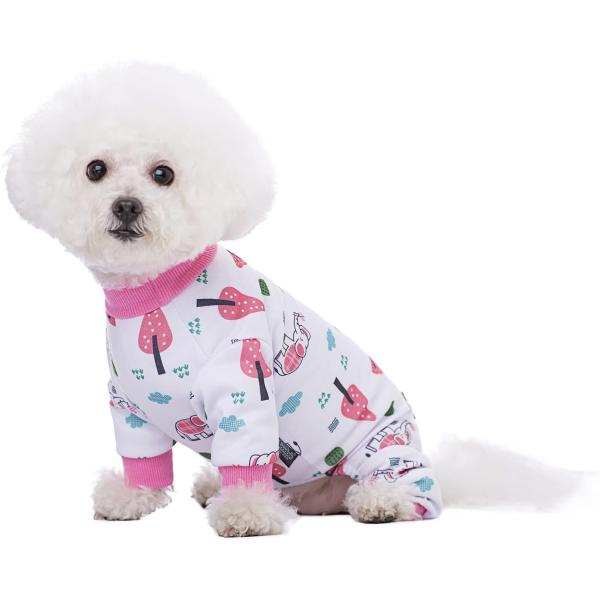 商品名Miaododo Pink Sheep Puppy Dog Christmas Pajamas Hoodie Cute Pet Dog Cat Clothes Costume Sweaters for Small Medium Dog...