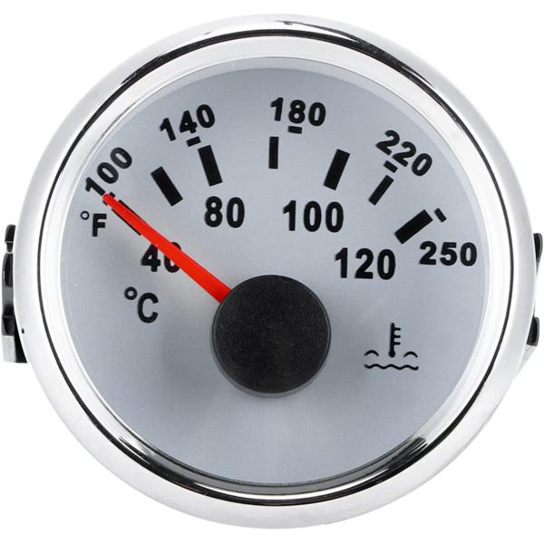 商品名Water Temperature Meter, 52mm/2in LED IP67 Marine Engine Water Temperature Gauge 40-120 ℃ Temp Meter for Boat RV(Silv...