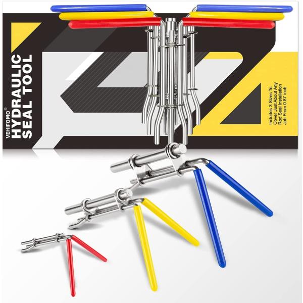 商品名VEHIFOMO Hydraulic Seal Installation Tools, Hydraulic Cylinder Piston Repair Seal Kit, U-Cup Rod Seal Installation To...