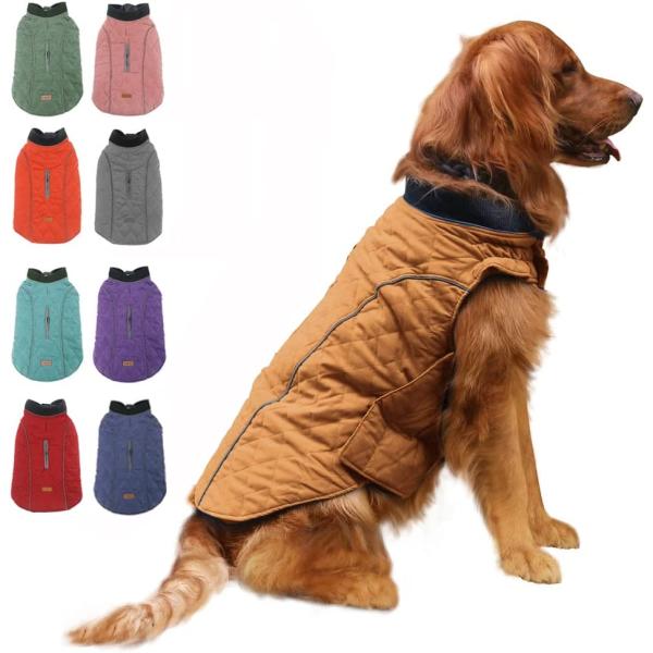 商品名EMUST Winter Dog Coats, Dog Apparel for Cold Weather, British Style Windproof Warm Dog Jacket for Dog Coats for Winte...