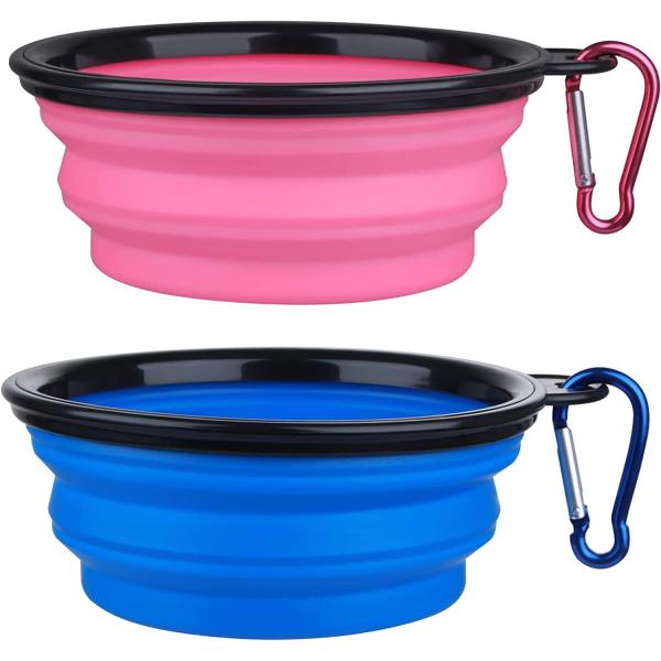 商品名Collapsible Dog Bowl, 2 Pack Collapsible Dog Water Bowls for Cats Dogs, Portable Pet Feeding Watering Dish for Walkin...