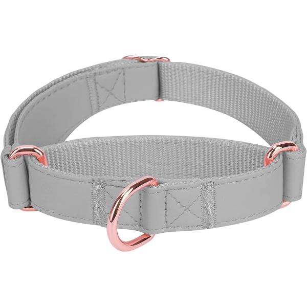 商品名Soft Leather Martingale Dog Collar - Adjustable Rose Gold Limited Slip Collars [Easy to Clean], Stylish Durable Heavy...