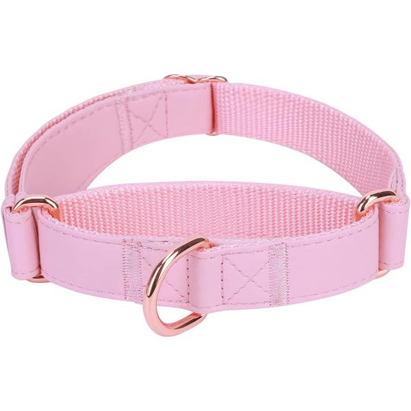 商品名Soft Leather Martingale Dog Collar - Adjustable Rose Gold Limited Slip Collars [Easy to Clean], Stylish Durable Heavy...