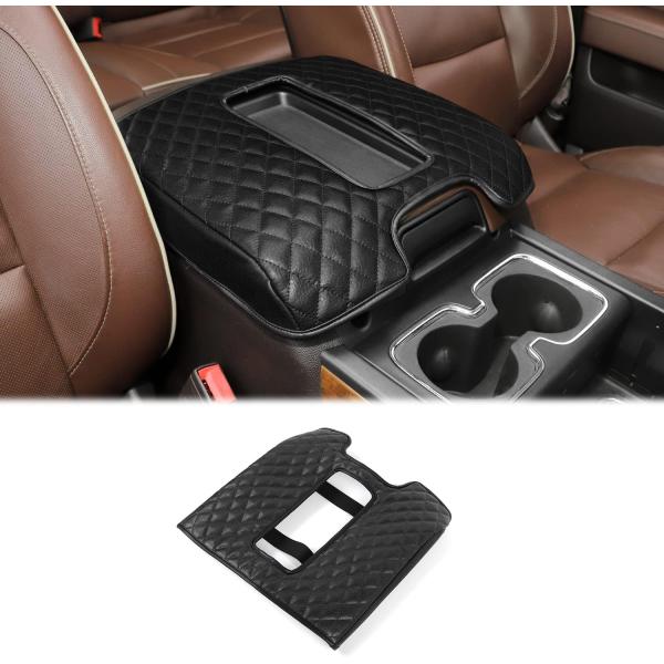 商品名Hoolcar Armrest Pad Cover Center Console Lid Cover for 2014-2017 Chevrolet Silverado &amp; GMC Sierra, Leather Consol...