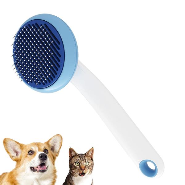 商品名Cat Brush for Shedding, Pet Grooming Self Cleaning Slicker Brush for Cats &amp; Dogs, Cat Deshedding Brush Easily Rem...