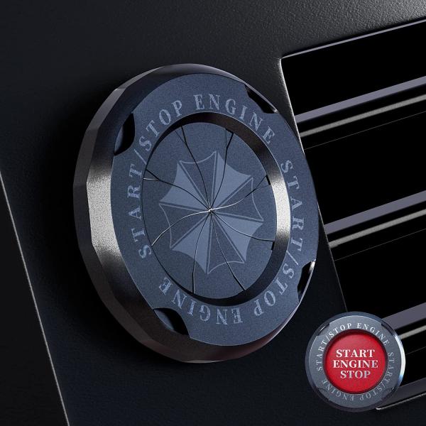 商品名Push Start Button Cover, Rotary Push to Start Button Cover, Car Engine Start Stop Button Protective Cover, Start Butt...