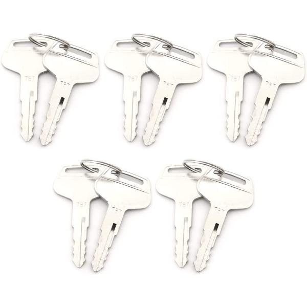 商品名787 イグニッションキー コマツ重機掘削機ドーザーローダー用 (2)787 Ignition Keys for Komatsu Heavy Equipment Excavator Dozer Loader (2)ブランド：Gener...