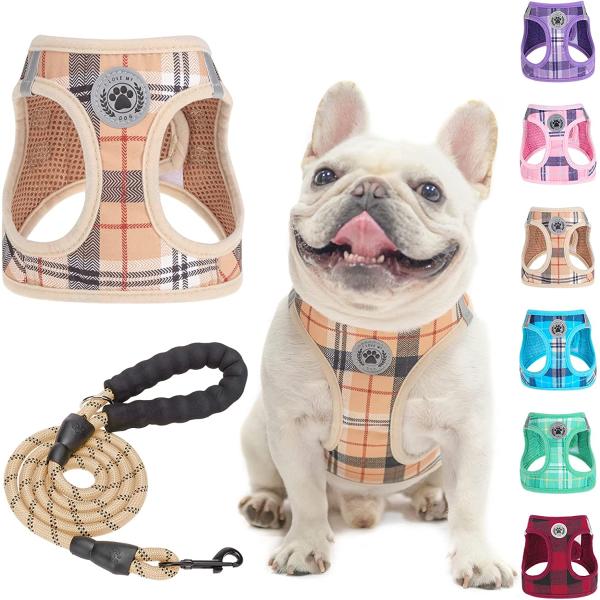 商品名BEAUTYZOO Small Dog Harness and Leash Set,Step in No Chock No Pull Soft Mesh Dog Harnesses Reflective for Extra-Small...