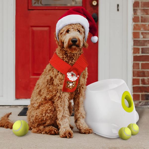 商品名AFP Automatic Ball Launcher Dog Ball Thrower Machine Interactive Hyper Fetching Toy for Large Dogs, 3 Tennis Balls In...