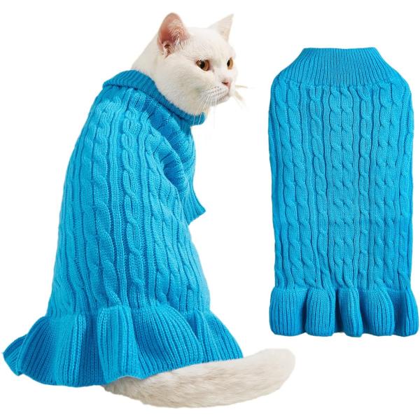 商品名Dog Sweater,Cat Sweater,Pet Sweaters Dress for Small Medium Dogs or Cat,Cat Clothes Warm Winter Kitten Clothes Outfit...