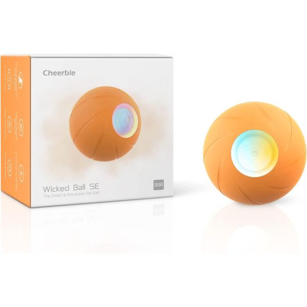 商品名Cheerble [3 Interactive Modes] Intelligent Interactive Dog Toy Ball with LED Lights, Wicked Ball SE, Made of Natural ...