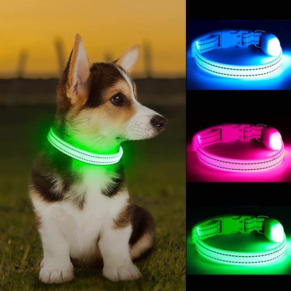 商品名KOSKILL Light Up Dog Collar at Night, Led Dog Collar Adjustable, Lighted Dog Collar Rechargeable Waterproof, Dog Ligh...