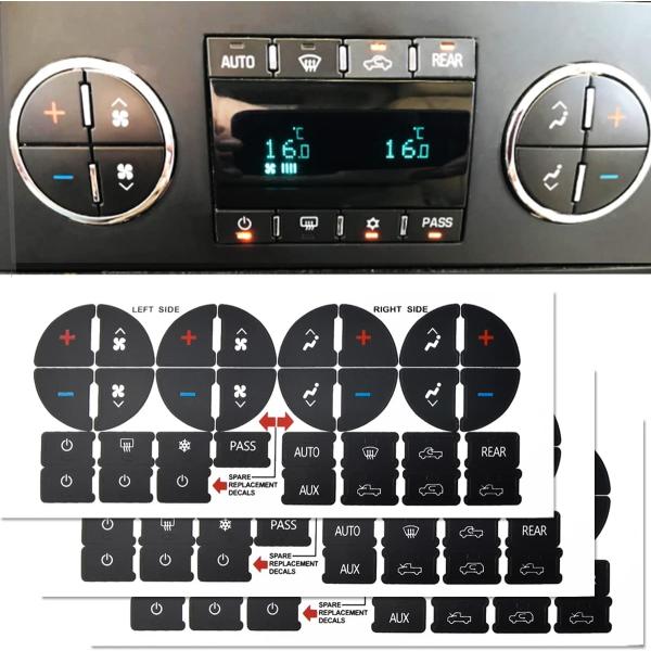 商品名TIHOOD 3PCS A/C Dash Button Repair Kit Sticker Fit Replacement Adhesive for Ruined Faded Auto Climate Control Decalsブ...