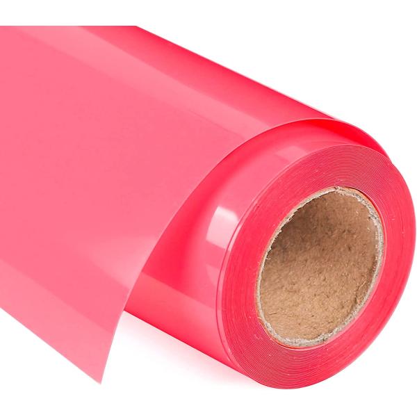 商品名VINYL FROG Heat Transfer Vinyl Roll HTV Vinyl - 12""x12ft Neon Pink Iron on Vinyl for T-Shirts, Heat Press Vinyl for ...