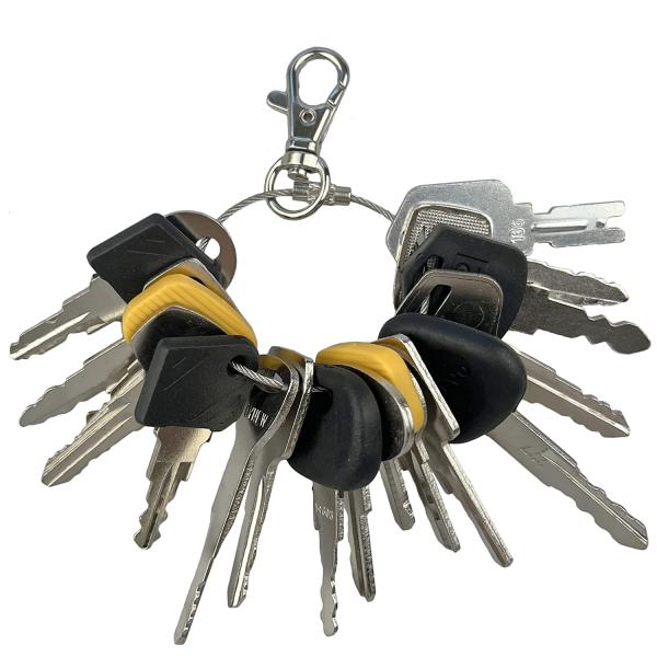 商品名(18) Forklift Telehandler Ignition Starter Key Set for Toyota Hyster Doosan Yale Linde Nissan Crown Komatsu Caterpill...
