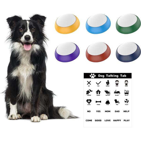 商品名Dog Buttons for Communication - 6 Piece Dog Talking Button Set - 30s Recordable Button - Dog Training Talking Buttons...