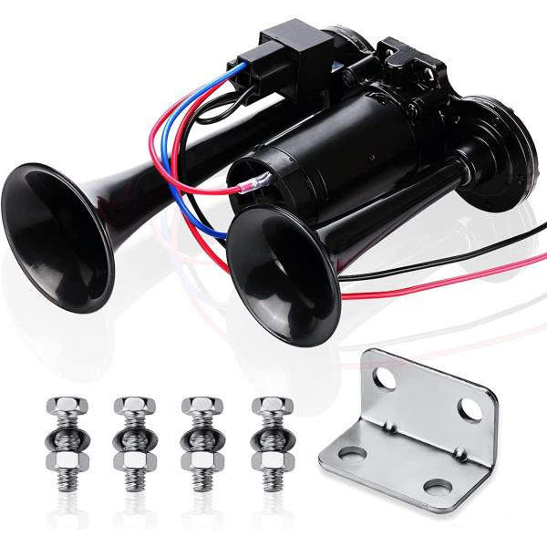 商品名12V 150DB Air Horn for Truck for Train,Car Horns Loud Truck Horn Air Horn with Compressor for Truck Boat Train Speake...