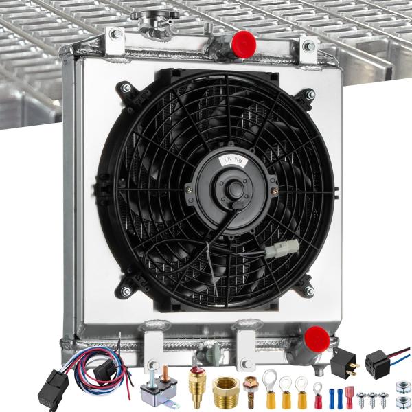 商品名: HKAUTOPART ラジエーター 1992-2000 ホンダ シビック 1.5L 1.6L L4 ガス &amp; 1994-2001 アキュラ インテグラ 1.8L L4 ガス 2列フルアルミラジエーター + 12インチファン...