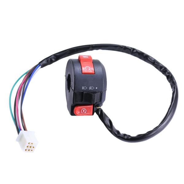 商品名PRO BAT 3-Function 8 Wire Left Starter Kill Light Switch Female Plug Assembly (7/8'' 22mm) for 50cc 70cc 90cc 110cc 1...