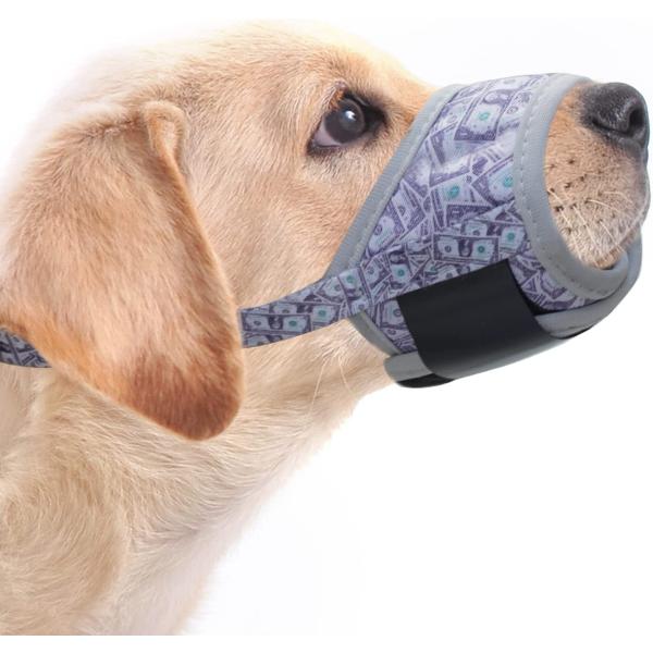 商品名Dog Muzzle, Soft Dog Muzzles for Small Medium Large Dogs, Breathable Printed Muzzles with Adjustable Velcro to Stop B...