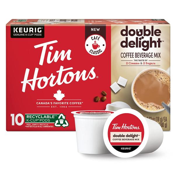 商品名Tim Hortons Double Delight Coffee, Single-Serve K-Cup Pods Compatible with Keurig Brewers, 10ct K-Cupsブランド：Tim Horton...