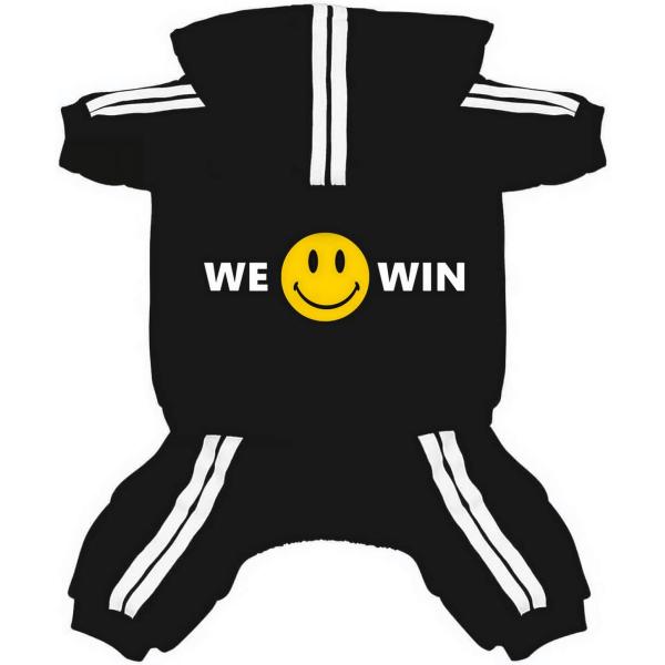 商品名Pet Cat Dog Cute Outfit Clothes Hoodie Jumpsuit Tracksuit Jacket Winter Sweater 4-Legs Style Black for Puppy Small to...