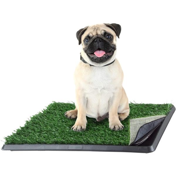 商品名Artificial Grass Puppy Pee Pad for Dogs and Small Pets - 16x20 Reusable 4-Layer Training Potty Pad with Tray - Dog Ho...