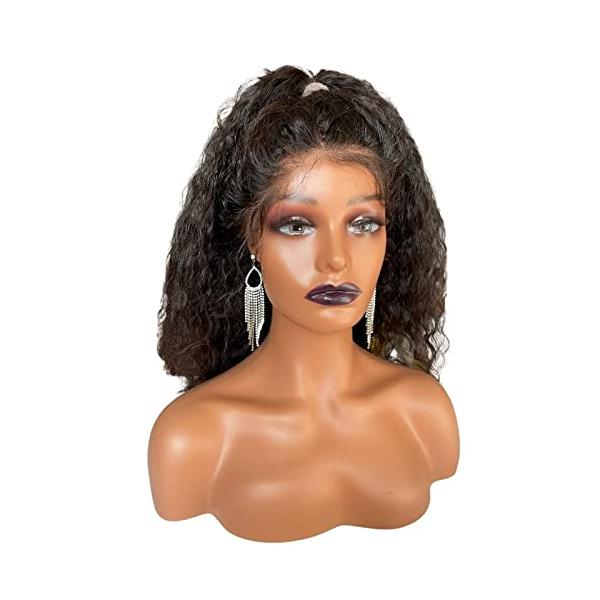 商品名Voloria Realistic Female Mannequin Manikin Head with Face Display with Shoulders and Makeup on for Wigs Display Head ...