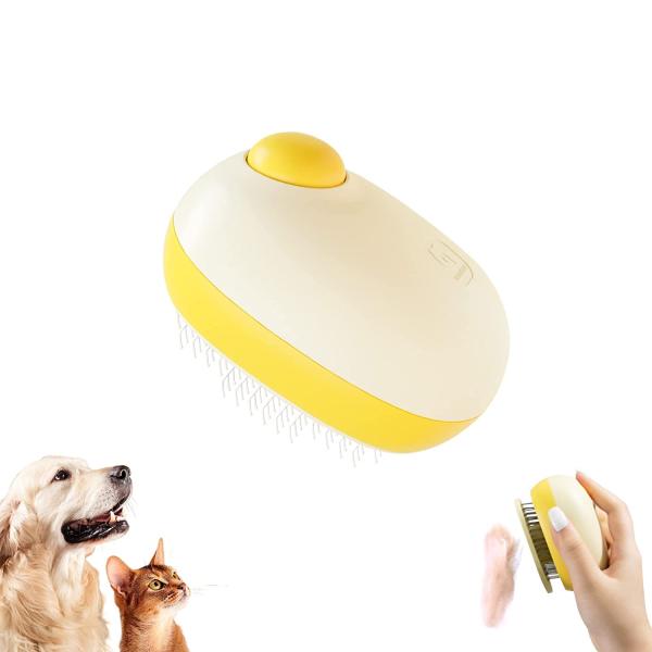 商品名Cat Brush for Shedding, Pet Grooming Self Cleaning Slicker Brush for Cats &amp; Dogs, Cat Deshedding Brush Easily Rem...
