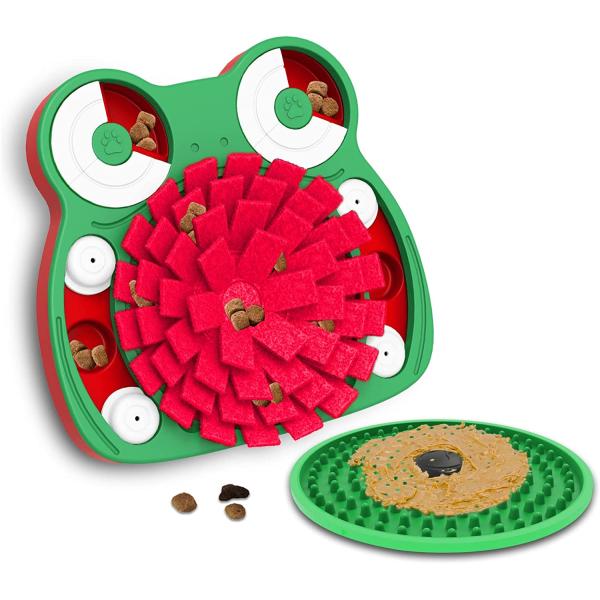商品名Lalolee Dog Puzzle Toys, 3-in-1 Dog Puzzles with Feeding Mat and Snuff Pad for Puppy Interactive Toys Small Medium Do...