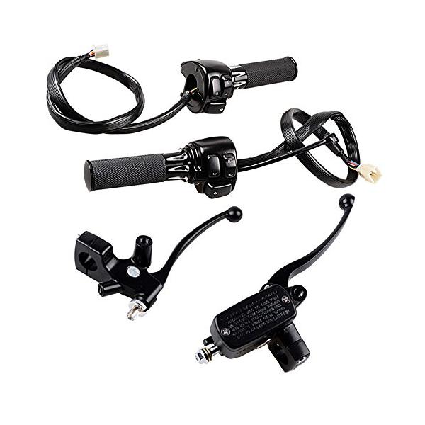 商品名:  1" Handlebar Headlight Horn Turn Signal Light Switch + Left Clutch Lever + Right Hydraulic Brake Master Cylinder C...