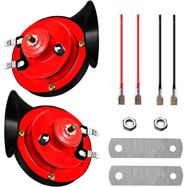 商品名IRmm Car Horn Truck Horn, 12V Auto Horn Waterproof, 120DB Super Loud Universal Fit Electric Snail Horn, Replacement C...