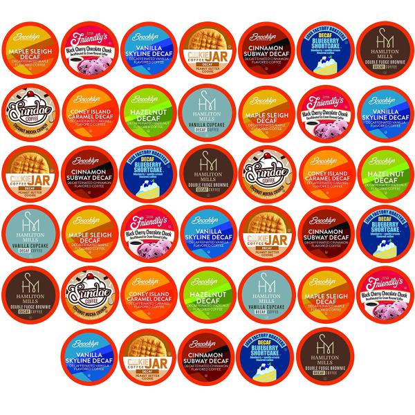 商品名Two Rivers Coffee Decaf Flavored Coffee Pods Compatible with Keurig K Cup Brewers, Assorted Variety Pack Decaffienate...