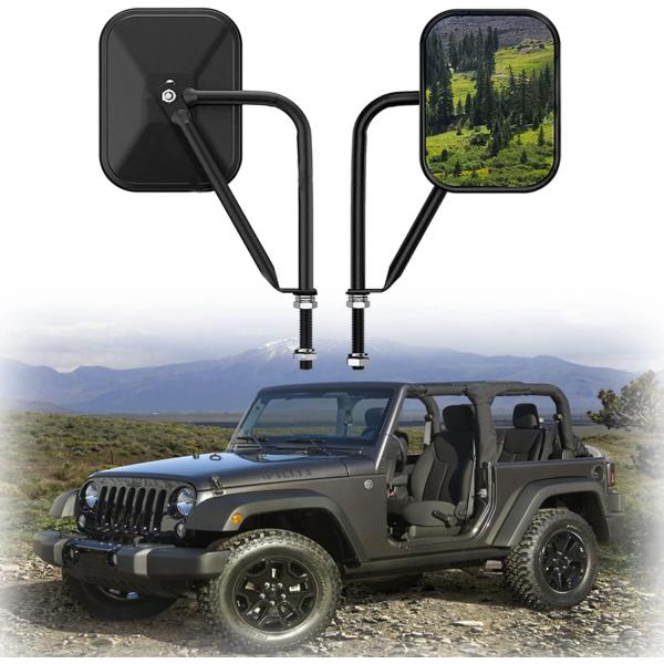 商品名SPAUTO Jeep Wrangler Mirrors Doors Off, Side View Mirrors for Jeep TJ JK CJ YJ JL &amp; Unlimited, Quicker Install Do...