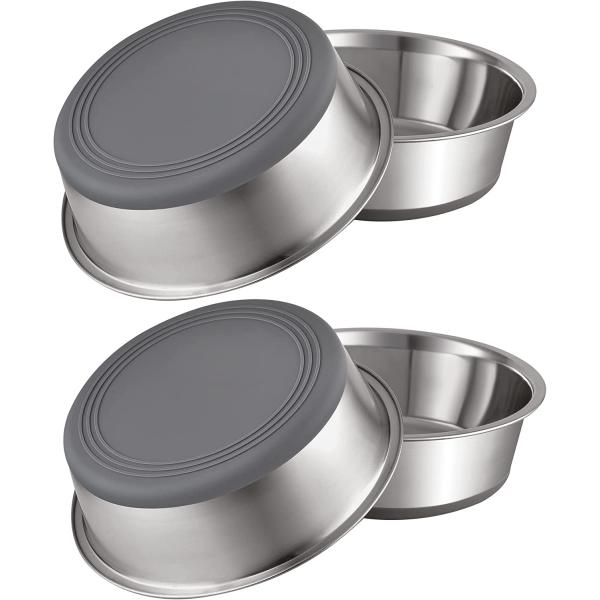 商品名PEGGY11 Stainless Steel Metal Cat Bowls, Food Grade, BPA Free, Premium Pet Bowls for Food Water, Nonslip Rubber Botto...