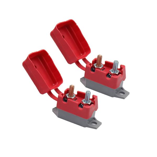 商品名Meskliu 10A Automatic Reset Circuit Breakers,DC12V-24V Auto Reset Breaker with Cover and Stud Bolt for Automotive Mar...