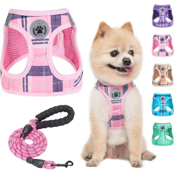 商品名BEAUTYZOO Small Dog Harness and Leash Set,Step in No Chock No Pull Soft Mesh Dog Harnesses Reflective for Extra-Small...