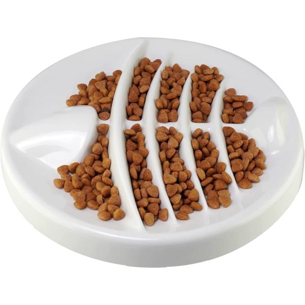商品名Slow Feeder Cat Bowls, Ceramic Fun Slow Feed Interactive Bloat Stop Puzzle Cat Bowl Healthy Eating Diet Pet Bowl for ...