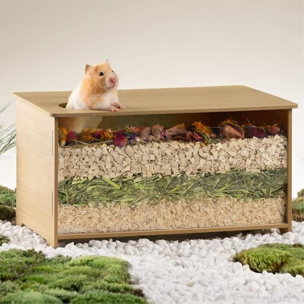商品名MEWOOFUN Hamster Sand Bath Shower Room &amp; Digging Sand Container Hamster Accessories, Acrylic Sand Box and Digging...