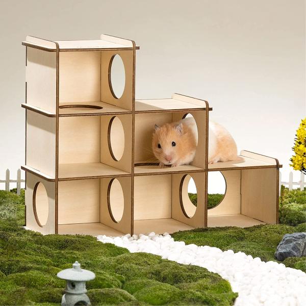 商品名MEWOOFUN Hamster Hideout, Multi-Chamber Hamster House Maze,Hamster Toys for Guinea Pig Chinchilla Hedgehogブランド：MEWOOF...