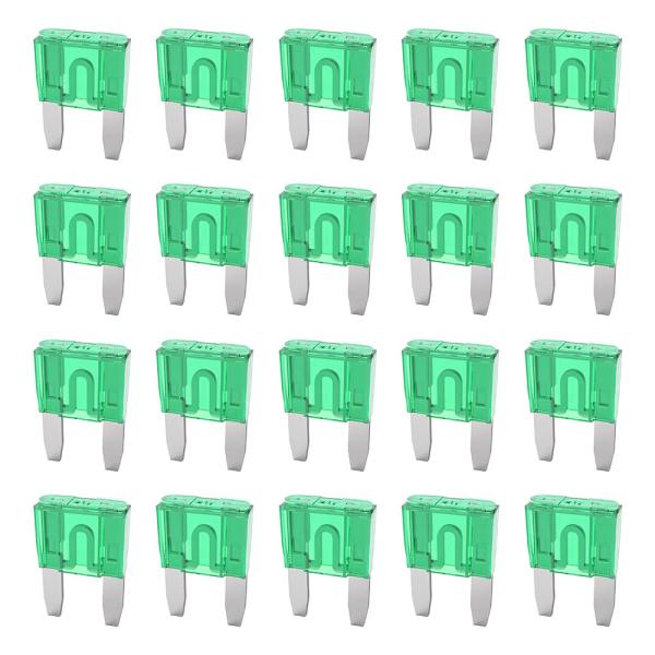 商品名YUEONEWIN 30A Mini Car Fuses, 20 Pieces ATM Blade Style Automotive Replacement Fuses for RV, Truck, Boat, SUV, Auto (...