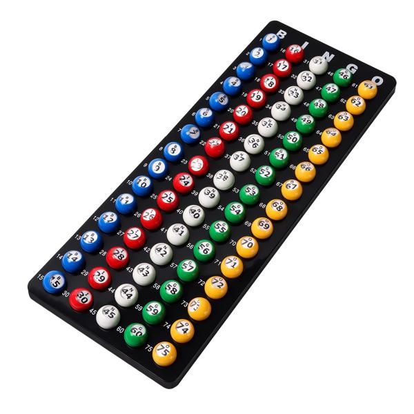 商品名: GSE Bingo Game Master Board and 7/8" Multi-Color Plastic Bingo Balls with Easy Read Window, Bingo Calling Board for...