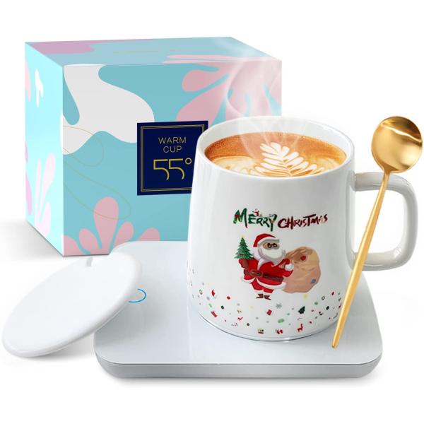 商品名Misby Mug Warmer, Coffee Warmer with Mug Set, Coffee Cup Warmer for Desk Auto Shut Off Keeps Tea, Cocoa, Milk Hot for...