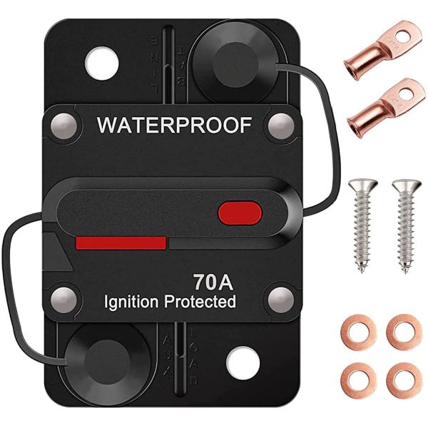 商品名70 Amp Circuit Breaker with Manual Reset for Car Marine Trolling Motors Boat ATV Manual Power Protect for Audio Syste...